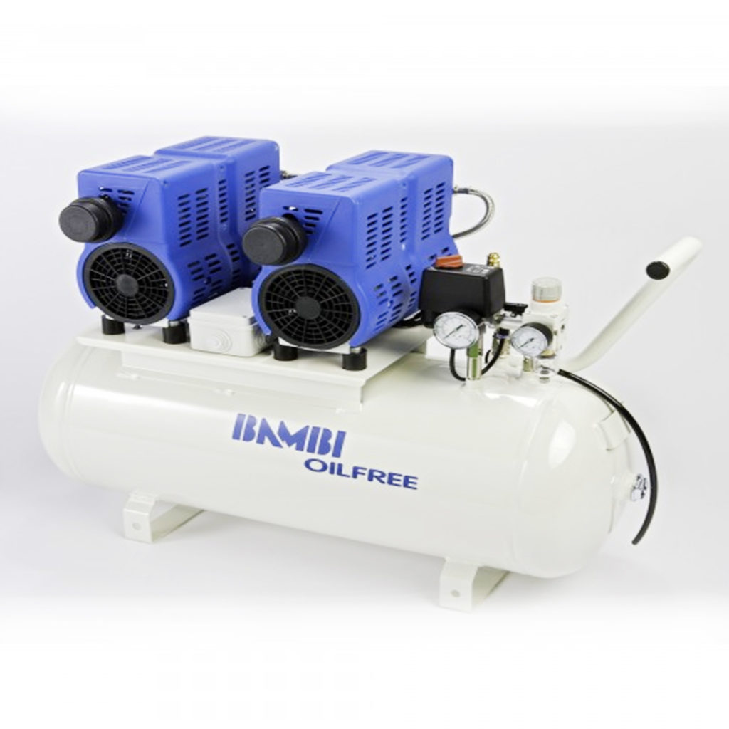 Bambi Silent Oil Free Compressor 50L, 240V | J A Milton