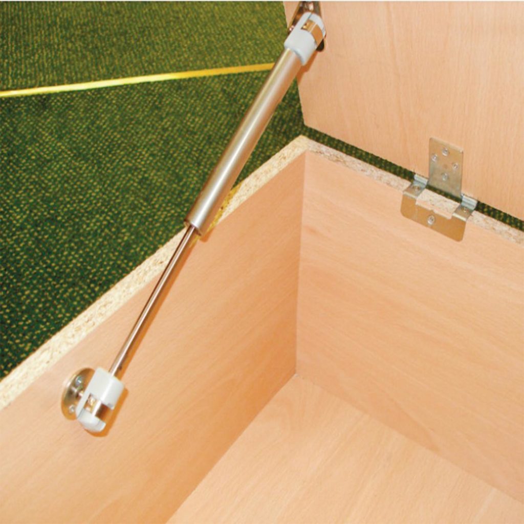 Box or Stool Lid Gas Strut - 100N Strength | J A Milton