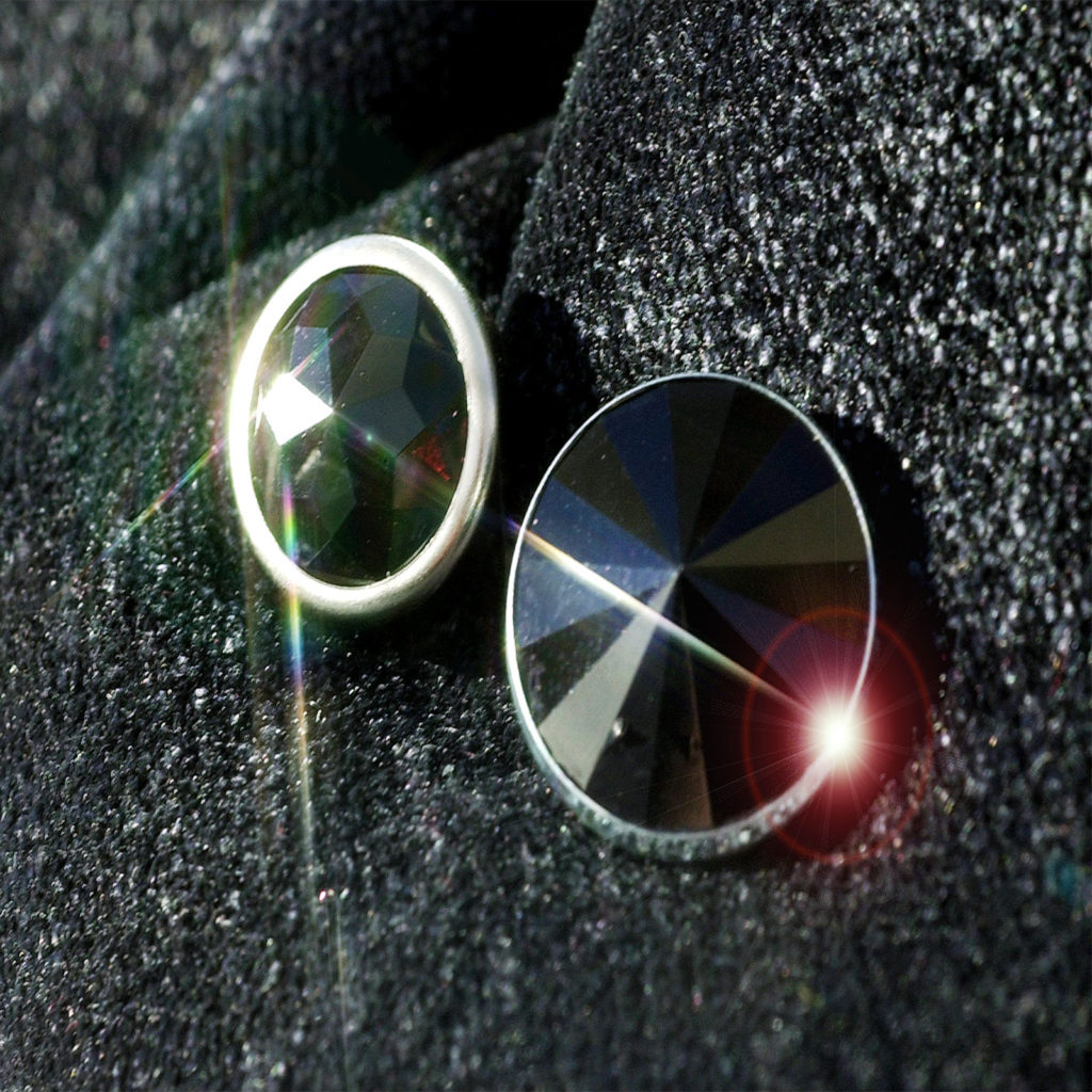 Black Diamante Gem Buttons | J A Milton