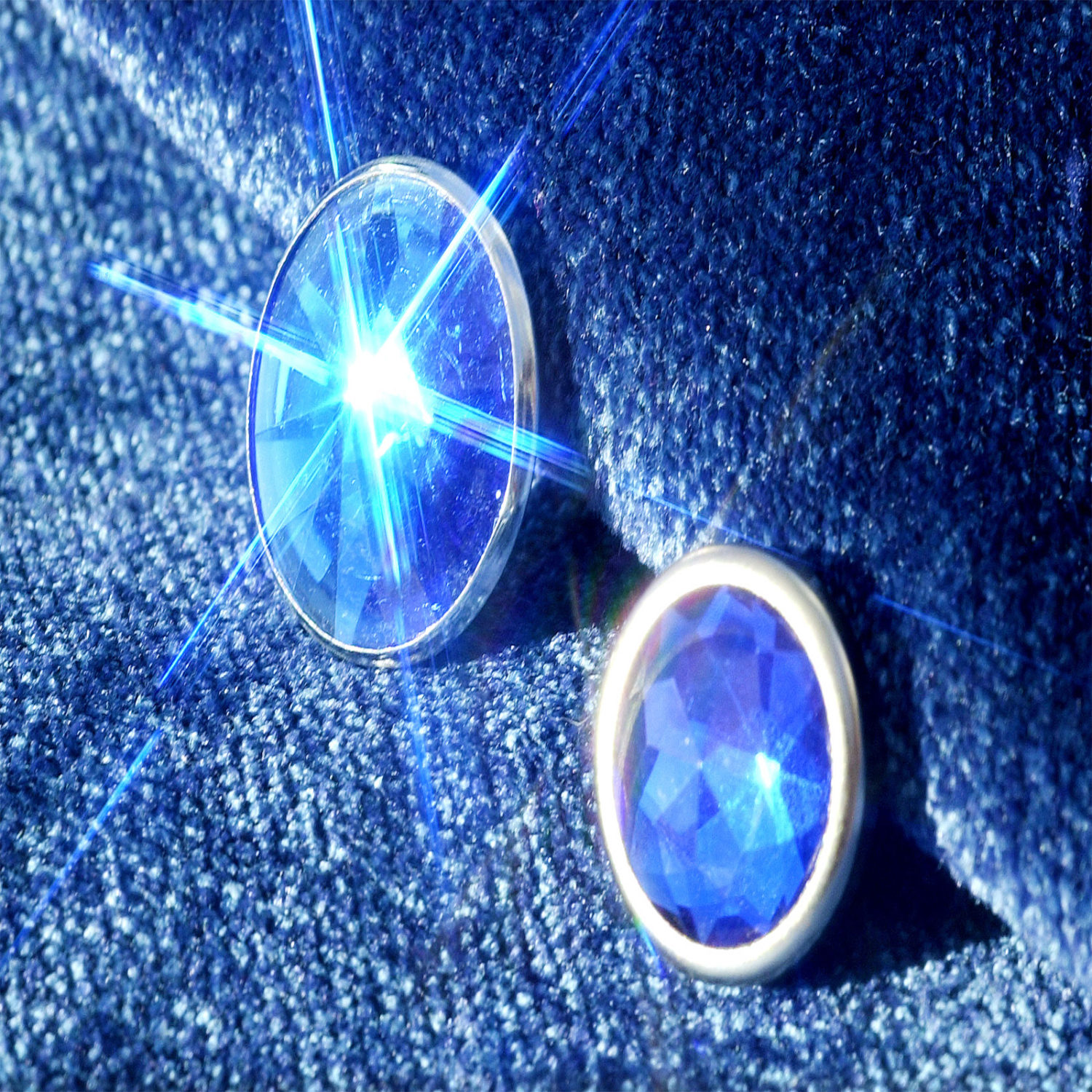 Blue Diamante Gem Buttons | J A Milton