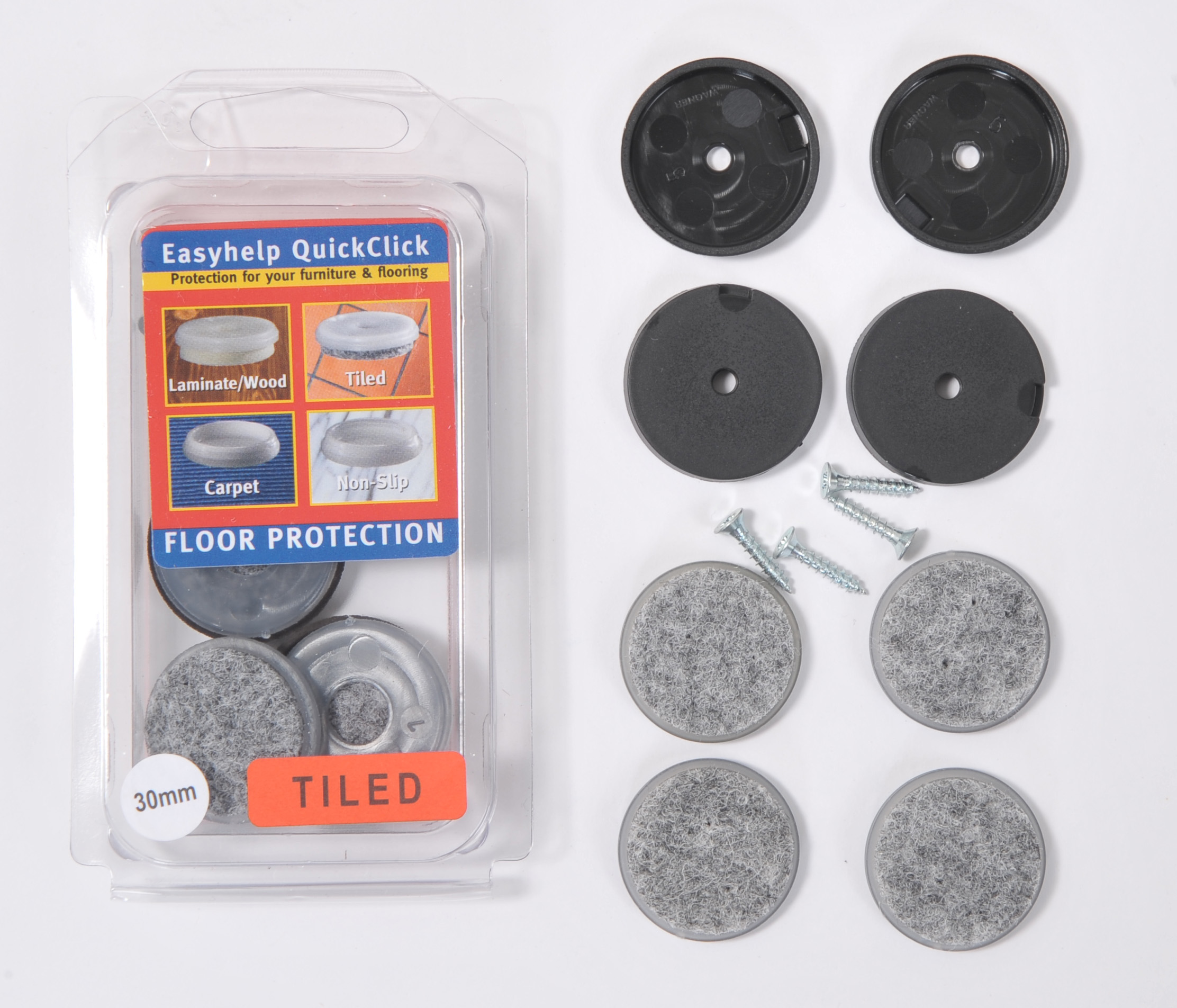 QuickClick Glides for Tiled Flooring, Set of 4 | J A Milton