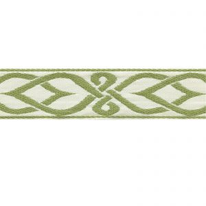 Leaf Green Teardrop Upholstery Braid | J A Milton