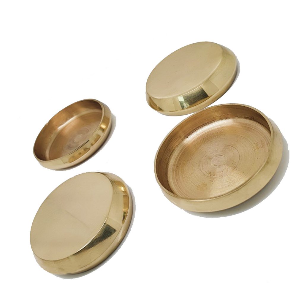 Solid Brass Castor Cups | J A Milton