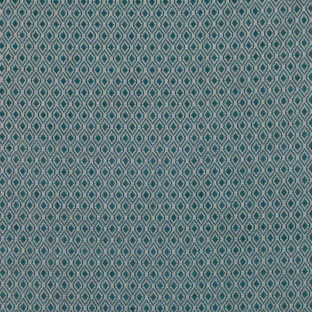Ennis Teal Patterned Fabric |Patterned Fabrics | J A Milton