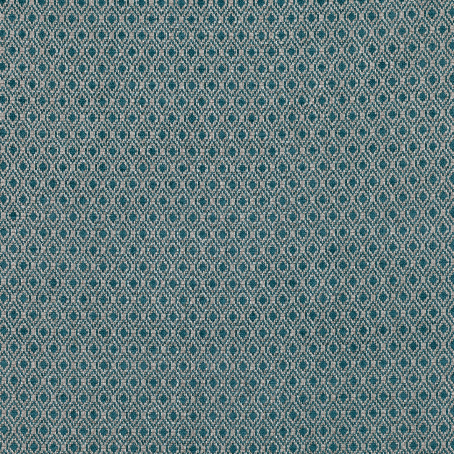 Tremont Patterned Fabric Col. Teal | J A Milton
