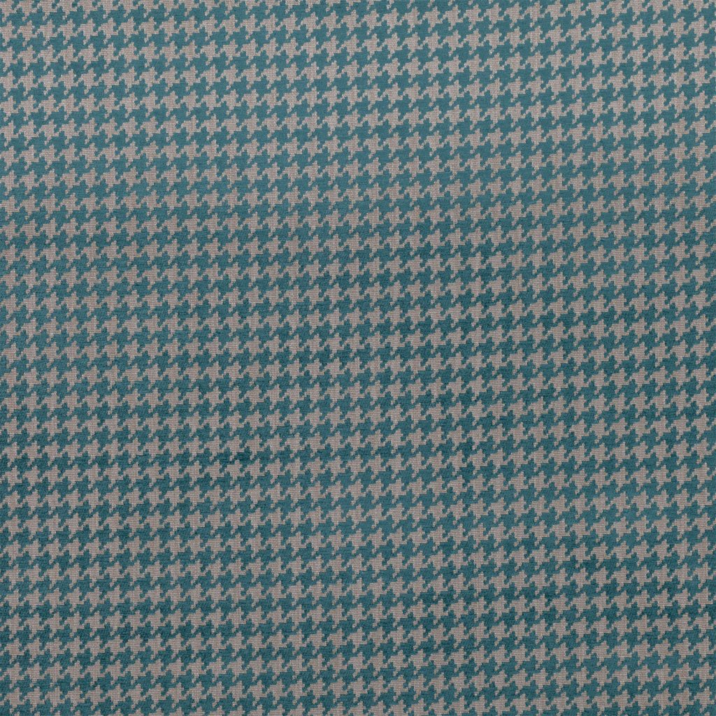 Tremont Patterned Fabric Col. Teal | J A Milton