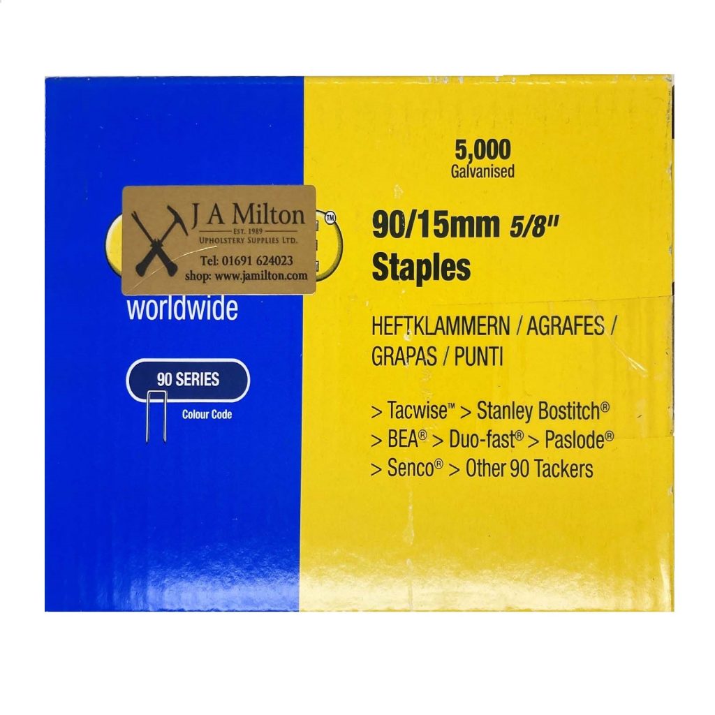 90 Series Narrow Crown Staples | J A Milton