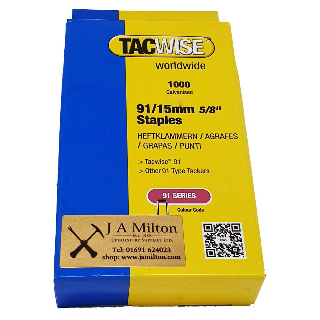 91 Series Staples 22mm with Divergent points***Ltd Stk *** | J A Milton