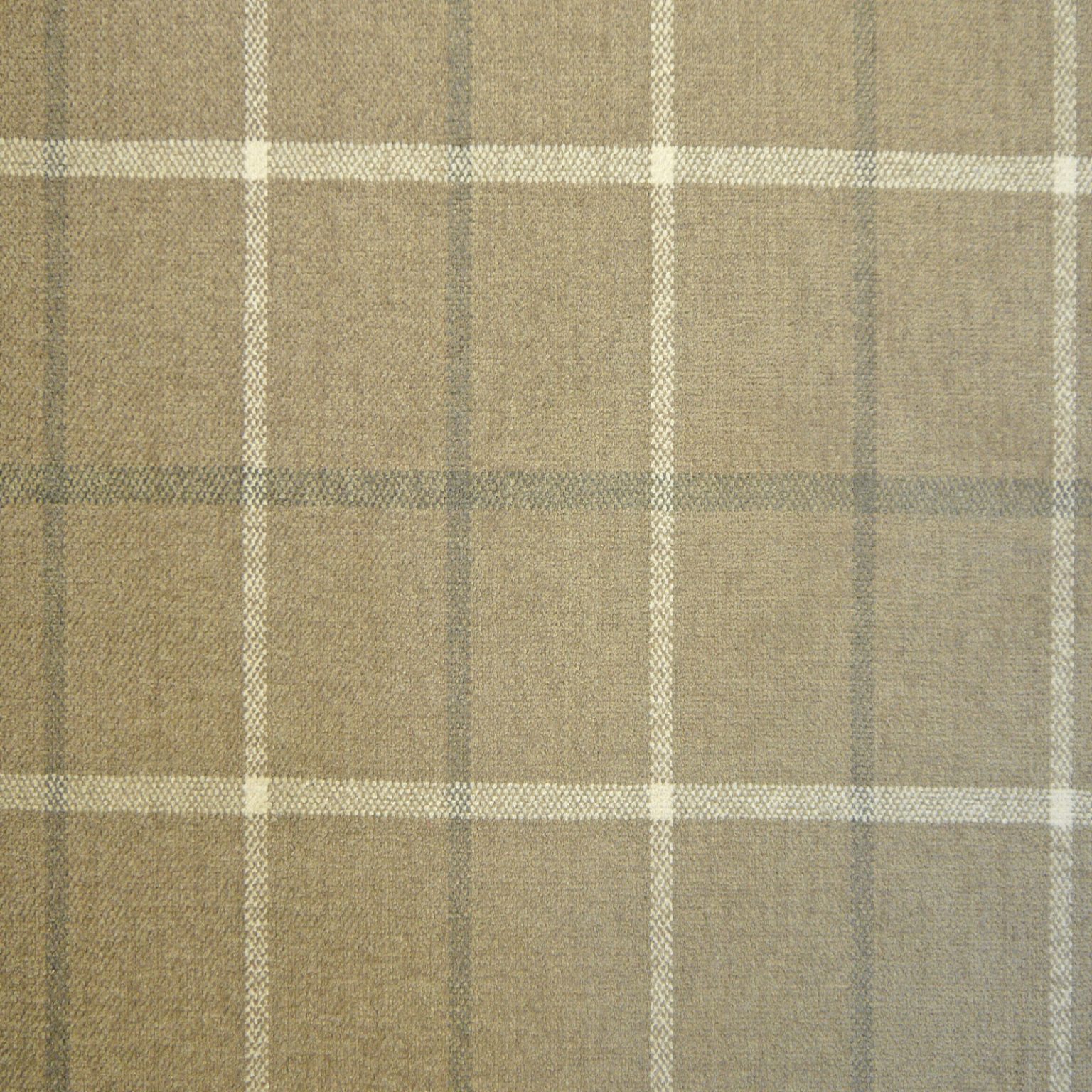 Lana Window Pane Fabric Col Latte | J A Milton